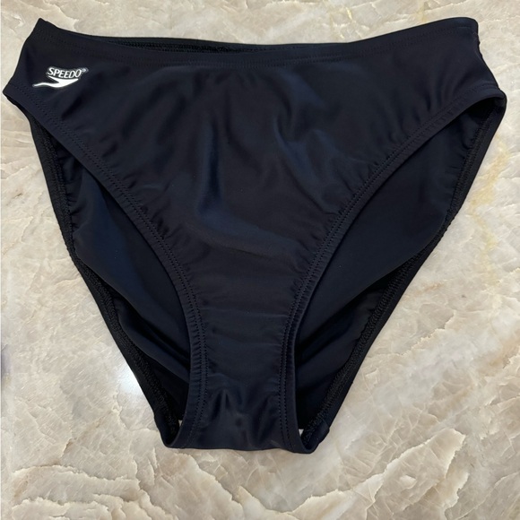 Speedo | Swim | Speedo French Cut High Waisted Ladies Black Swim ...